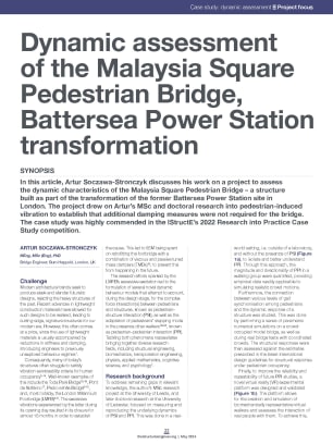 Dynamic assessment of the Malaysia Square Pedestrian Bridge, Battersea Power Station ...